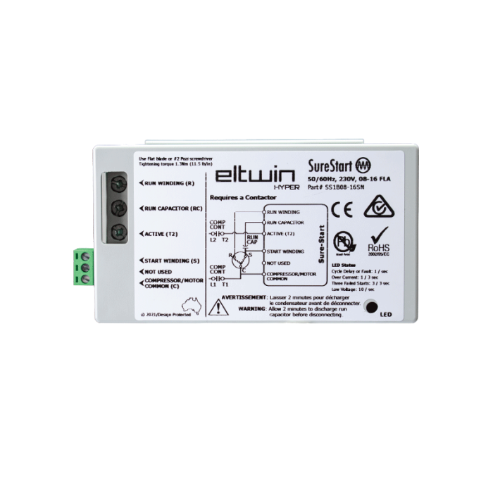Single Phase Compressor Soft Starters for HVAC units and heat pumps